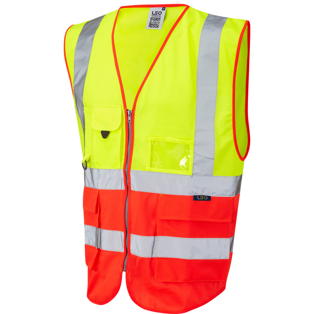 Leo Workwear LYNTON Leo EcoViz Superior Waistcoat - Hi-Vis Yellow/Hi-V – GS Workwear
