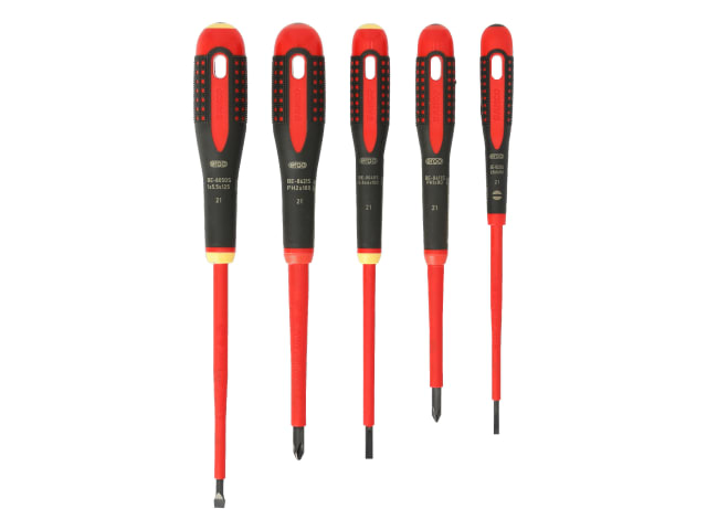 Bahco BE-9881S ERGO VDE Insulated Screwdriver Set, 5 Piece – GS Workwear