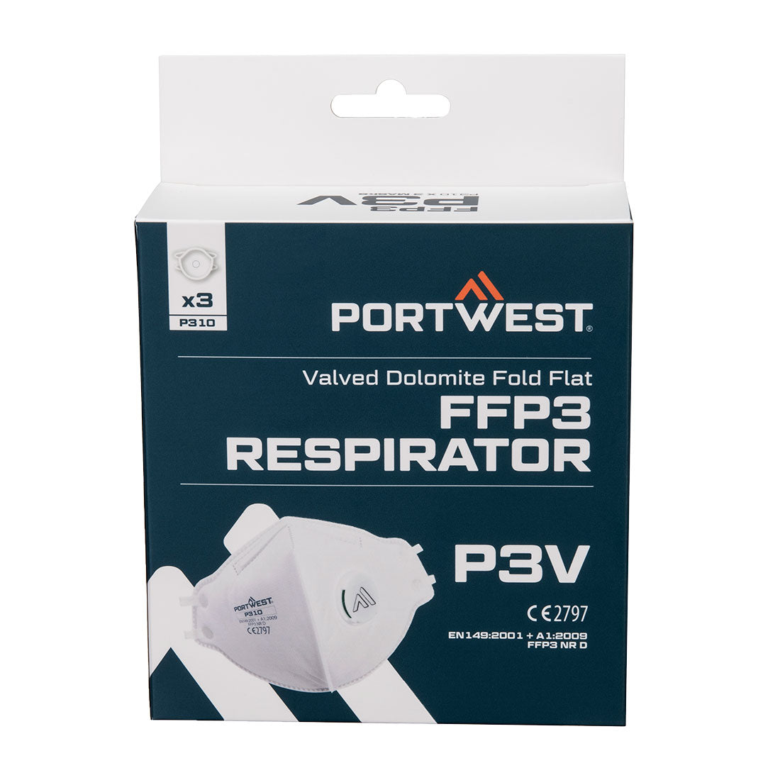 Portwest FFP3 Valved Dolomite Fold Flat Respirator (Pk3) – GS Workwear