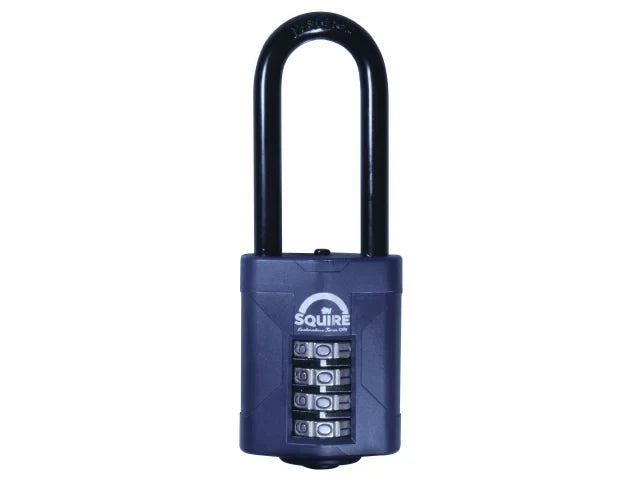 Squire CP50/2.5 Combination Padlock 4-Wheel 50mm Extra Long Shackle 63 ...