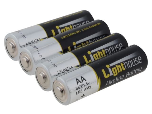 Lighthouse AA LR6 Alkaline Batteries 2400 mAh (Pack 4) – GS Workwear