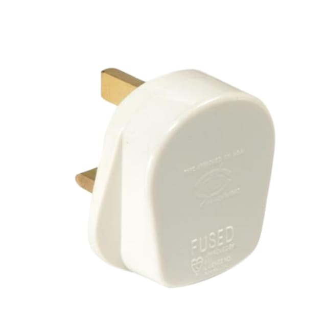 SMJ White Fused Plug 13A (Trade Pack 20) – GS Workwear