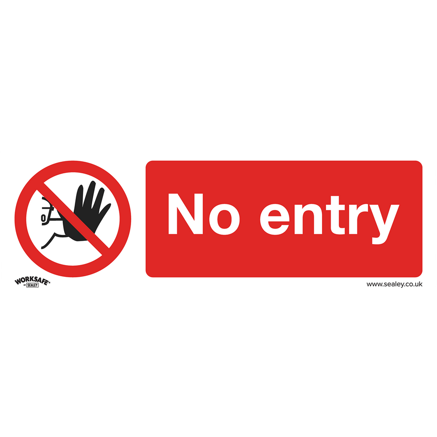 Sealey Prohibition Safety Sign - No Entry - Self-Adhesive Vinyl – GS ...