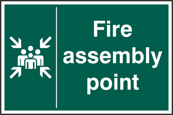 Bsafe Fire Assembly Point Sign Green – GS Workwear