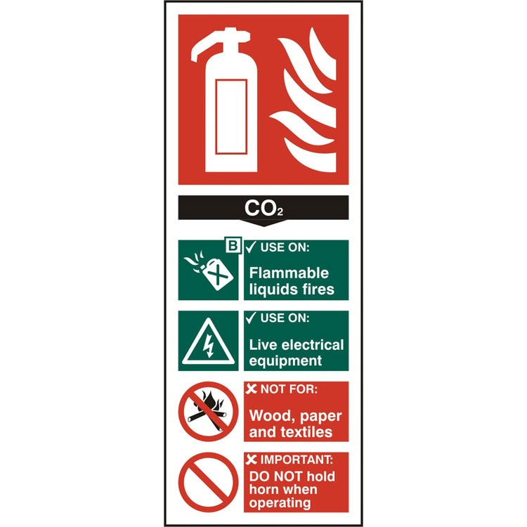 Bsafe Fire Extinguisher Co2 Sign Red – GS Workwear